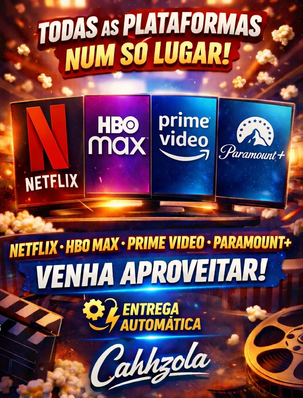 NETFLIX+HBO MAX+PRIME VÍDEO+PARAMOUNT, Entrega Automática ...